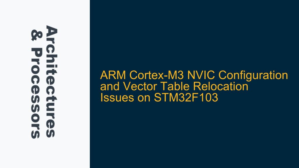 Arm Cortex M3 Nvic Configuration And Vector Table Relocation Issues On Stm32f103 System On Chips