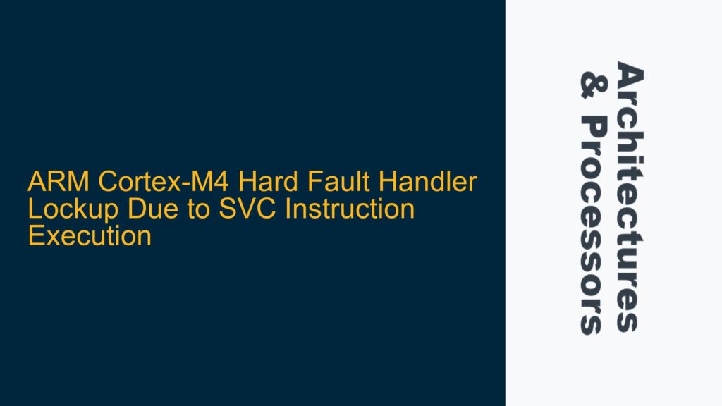 Arm Cortex M4 Hard Fault Handler Lockup Due To Svc Instruction