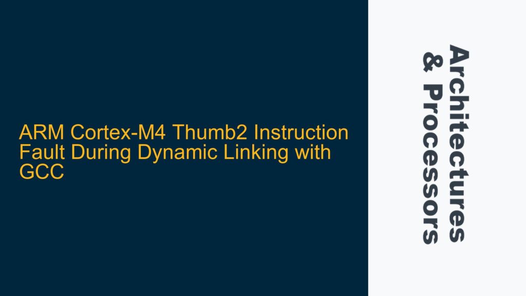 Arm Cortex M4 Thumb2 Instruction Fault During Dynamic Linking With Gcc