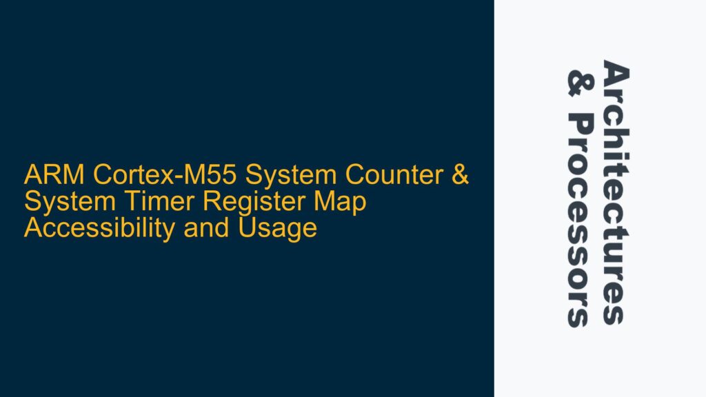 ARM Cortex-M55 System Counter & System Timer Register Map Accessibility ...