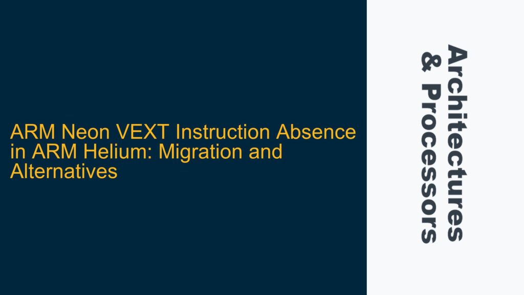 ARM Neon VEXT Instruction Absence in ARM Helium: Migration and ...