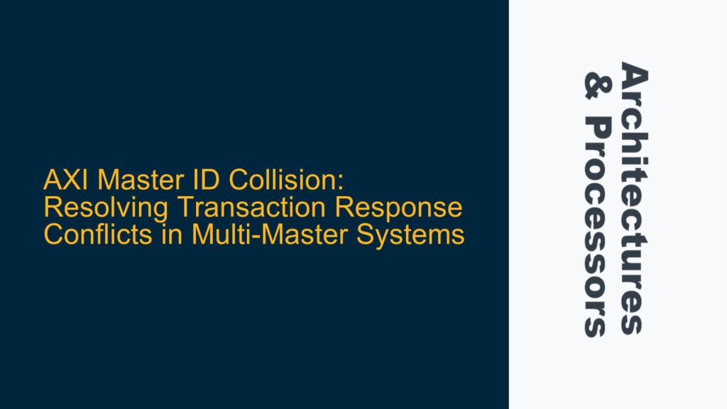Axi Master Id Collision Resolving Transaction Response Conflicts In Multi Master Systems