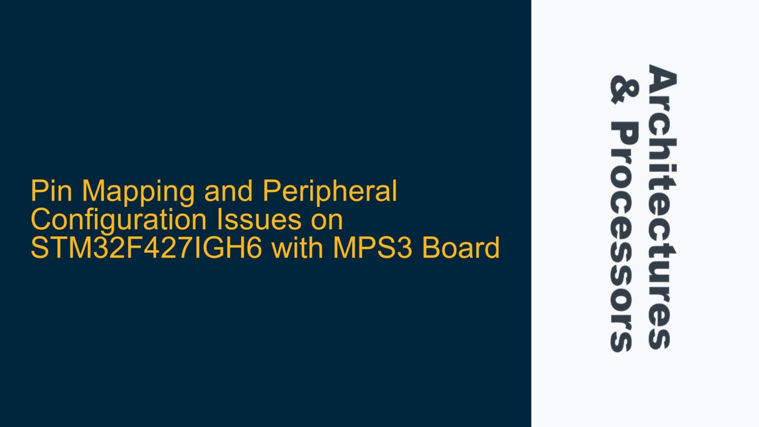 Pin Mapping and Peripheral Configuration Issues on STM32F427IGH6 with ...