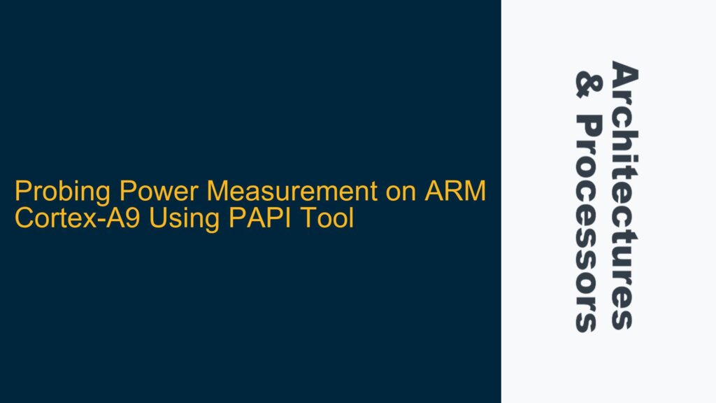 Probing Power Measurement on ARM Cortex-A9 Using PAPI Tool - System on Chips