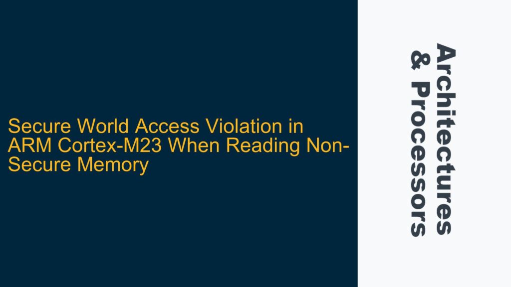 Secure World Access Violation in ARM Cortex-M23 When Reading Non-Secure ...