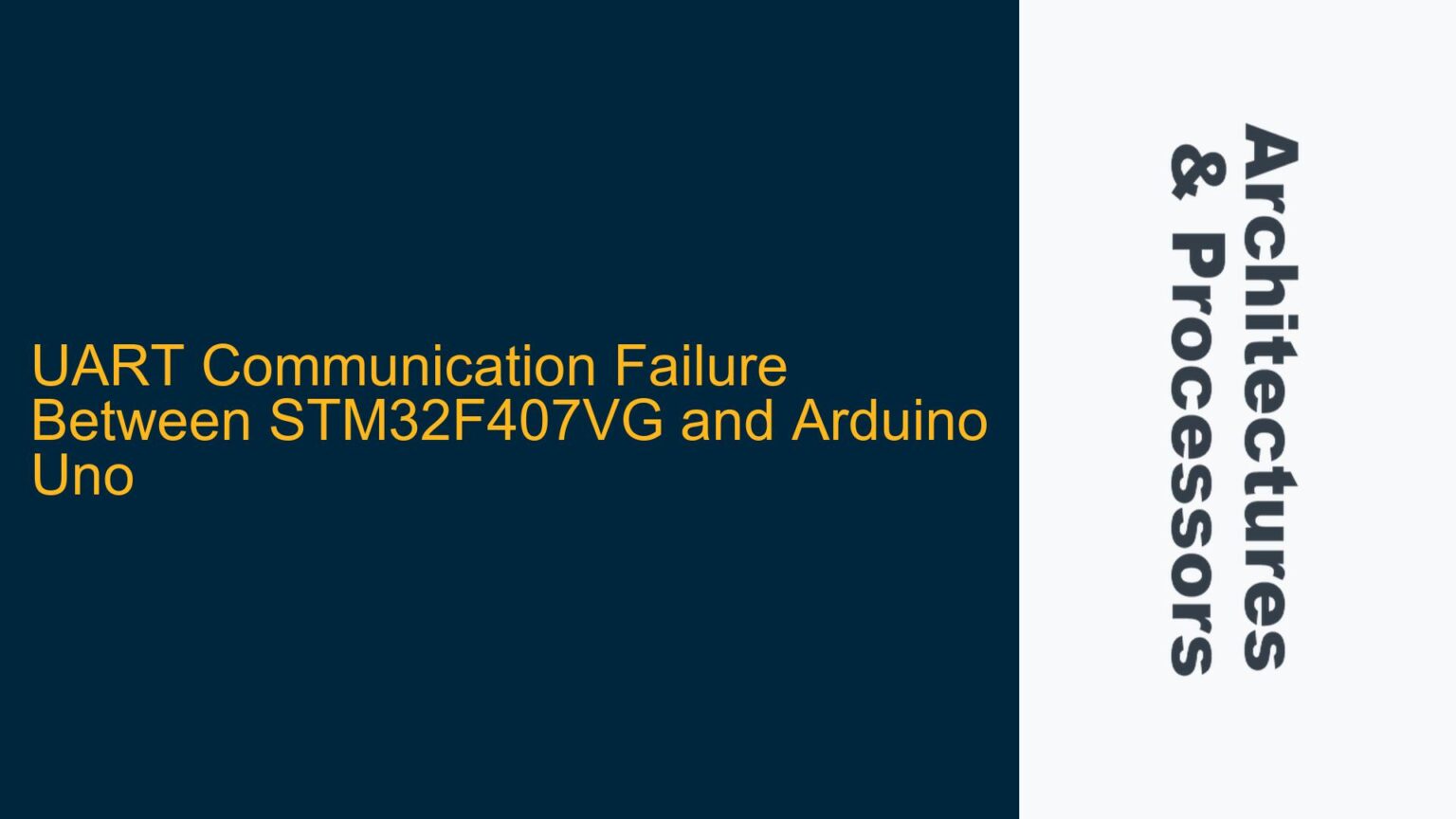 UART Communication Failure Between STM32F407VG and Arduino Uno - System on Chips